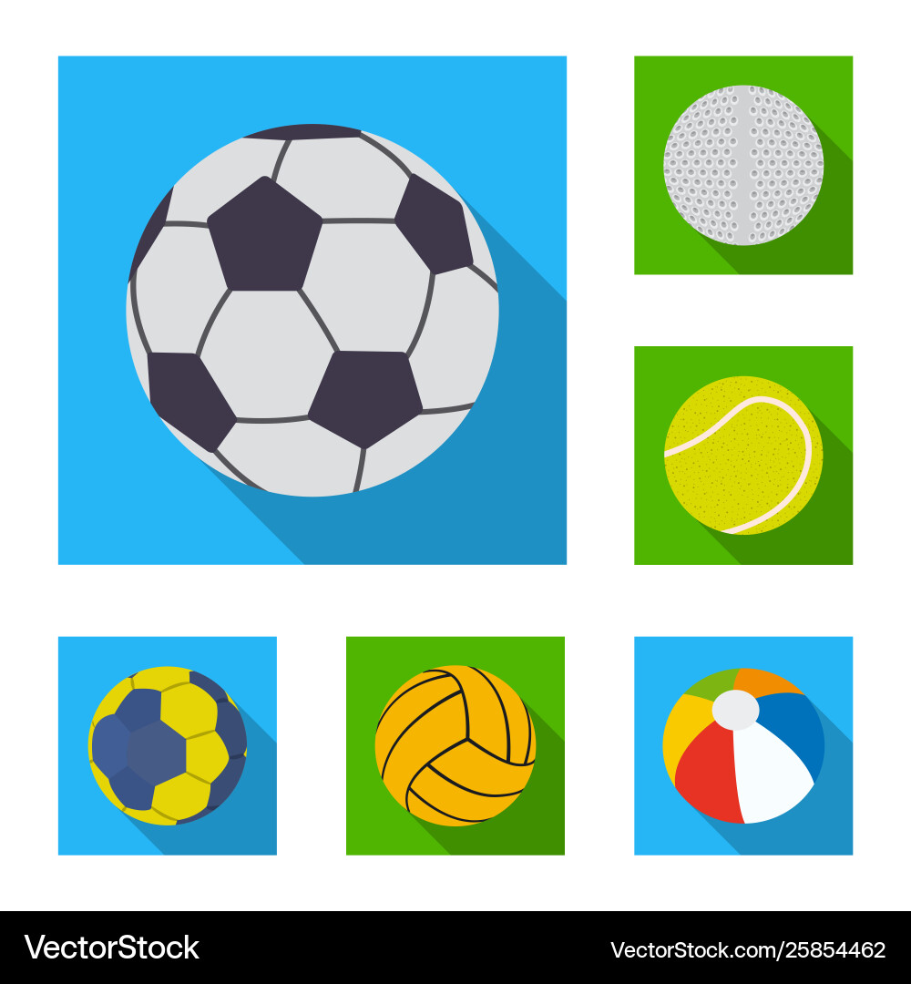 Sport and ball icon set Royalty Free Vector Image