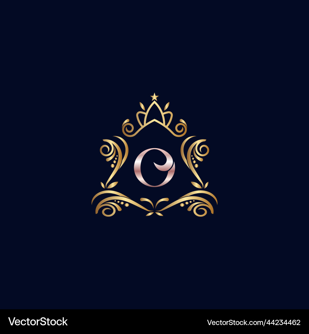 Vintage monogram alphabet o letter Royalty Free Vector Image