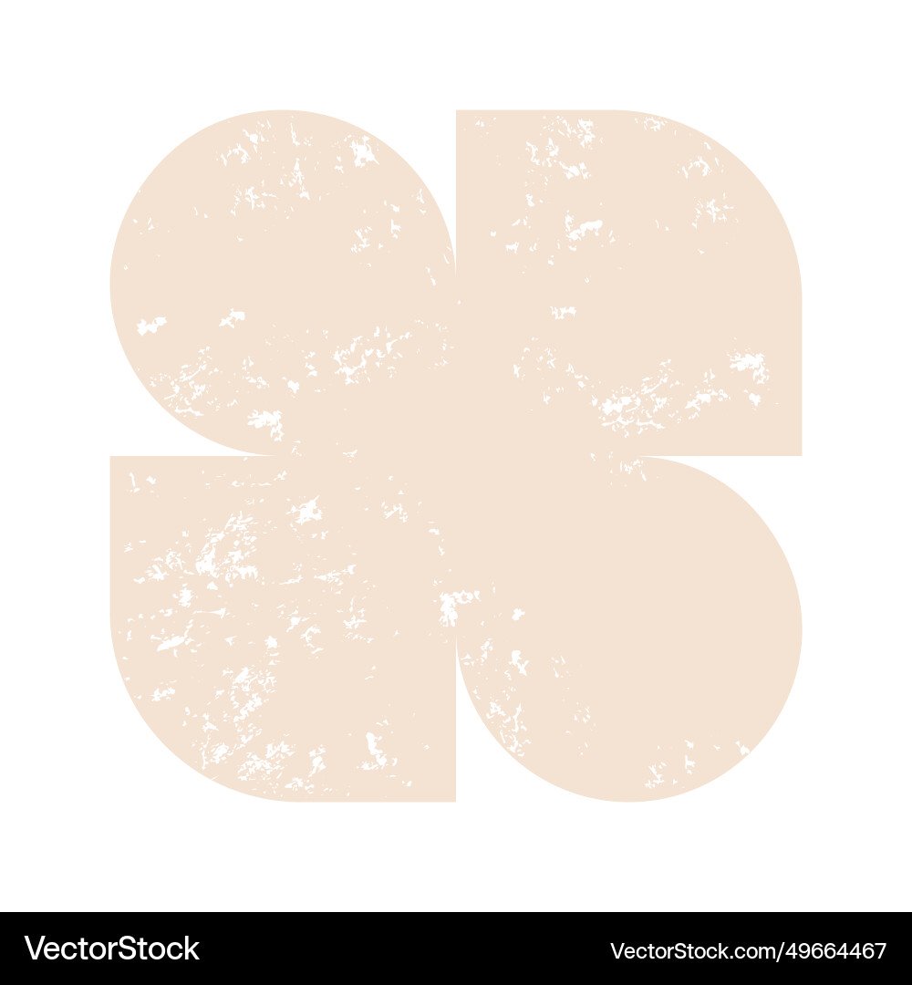 Abstract geometric beige bauhaus grunge frame Vector Image
