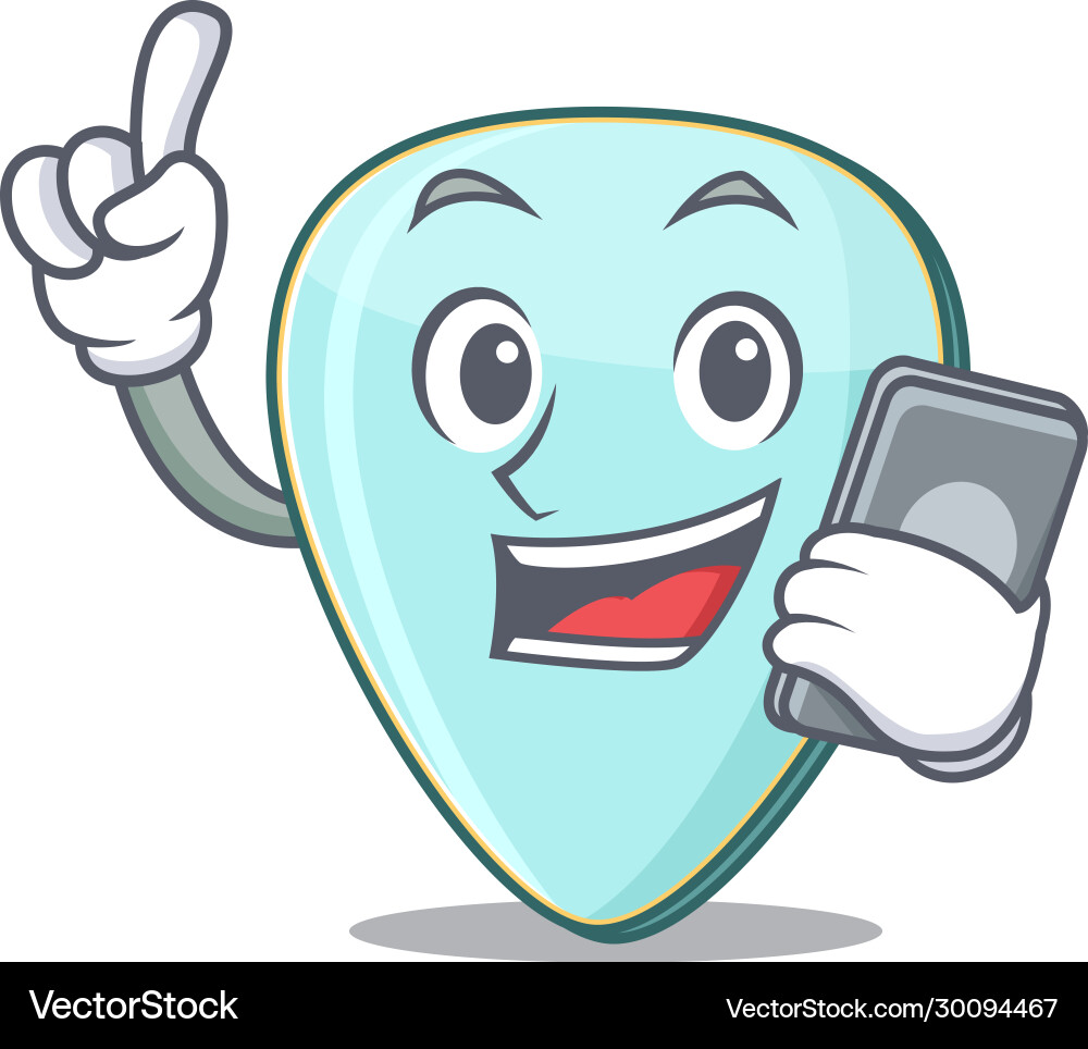 Cartoon design guitar plectrum speaking Royalty Free Vector