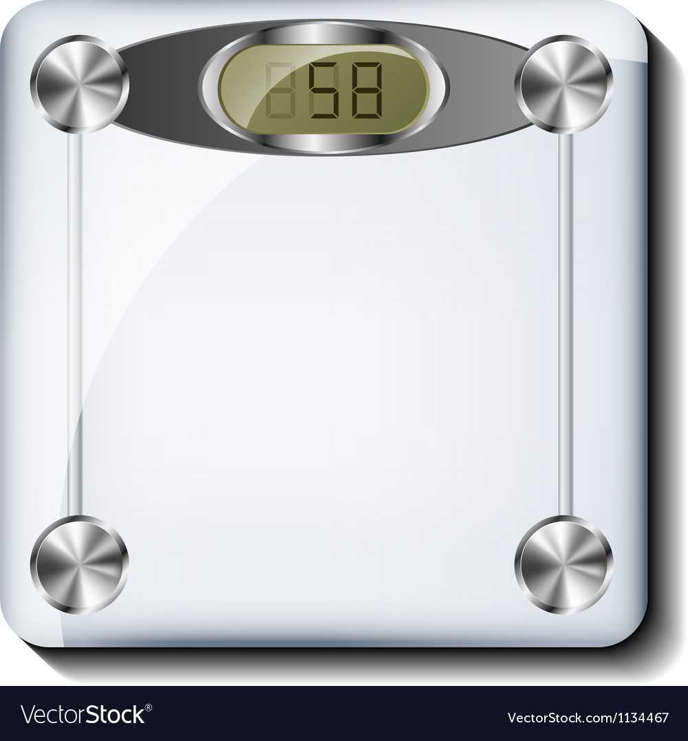 Digital Bathroom Scale Royalty Free Vector Image