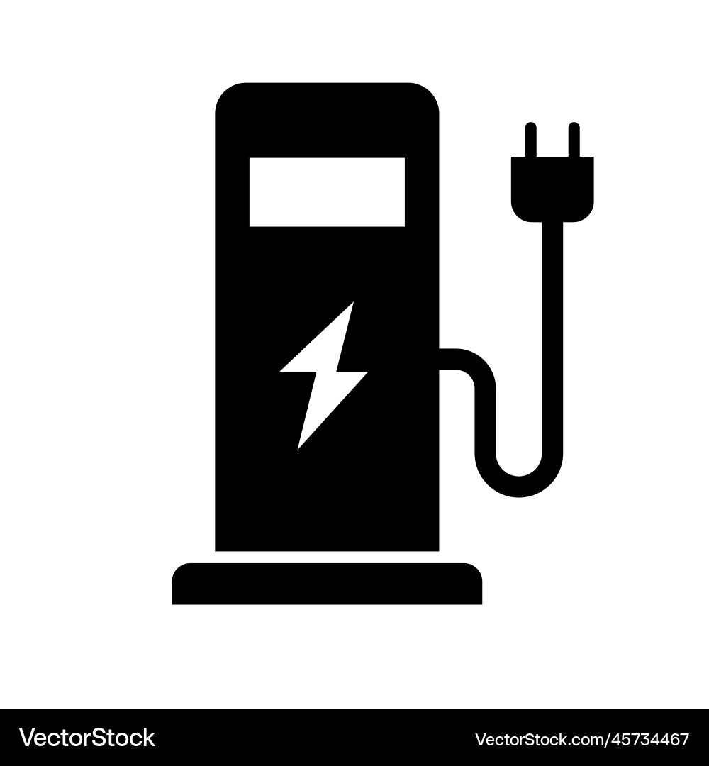 Ev charging station or electric vehicle Royalty Free Vector
