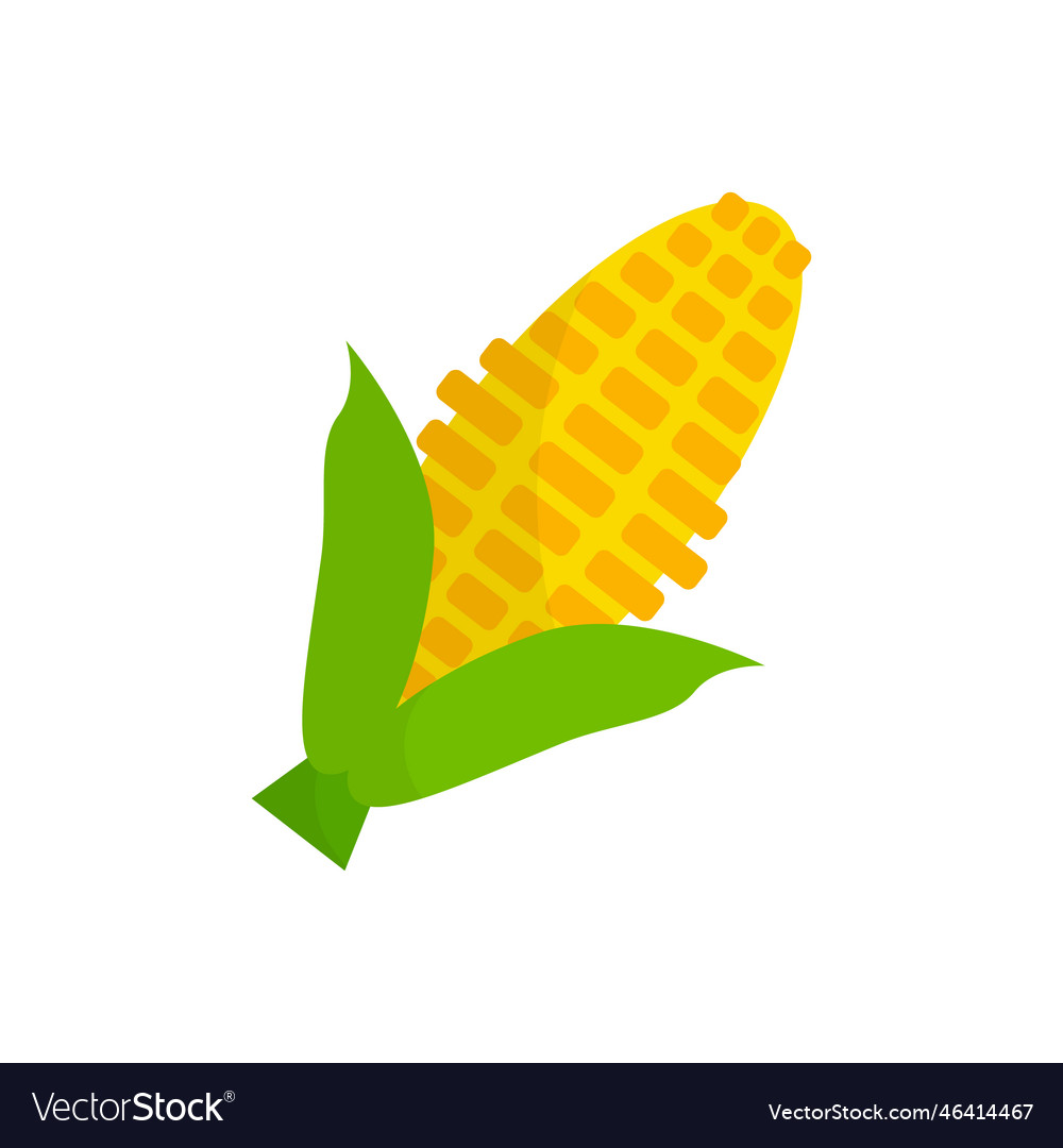 Flat design corn icon Royalty Free Vector Image