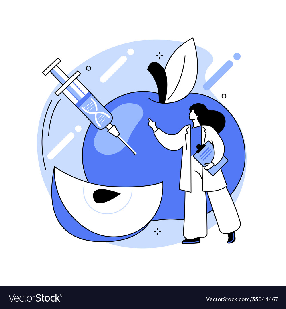 Genetically modified foods abstract concept Vector Image