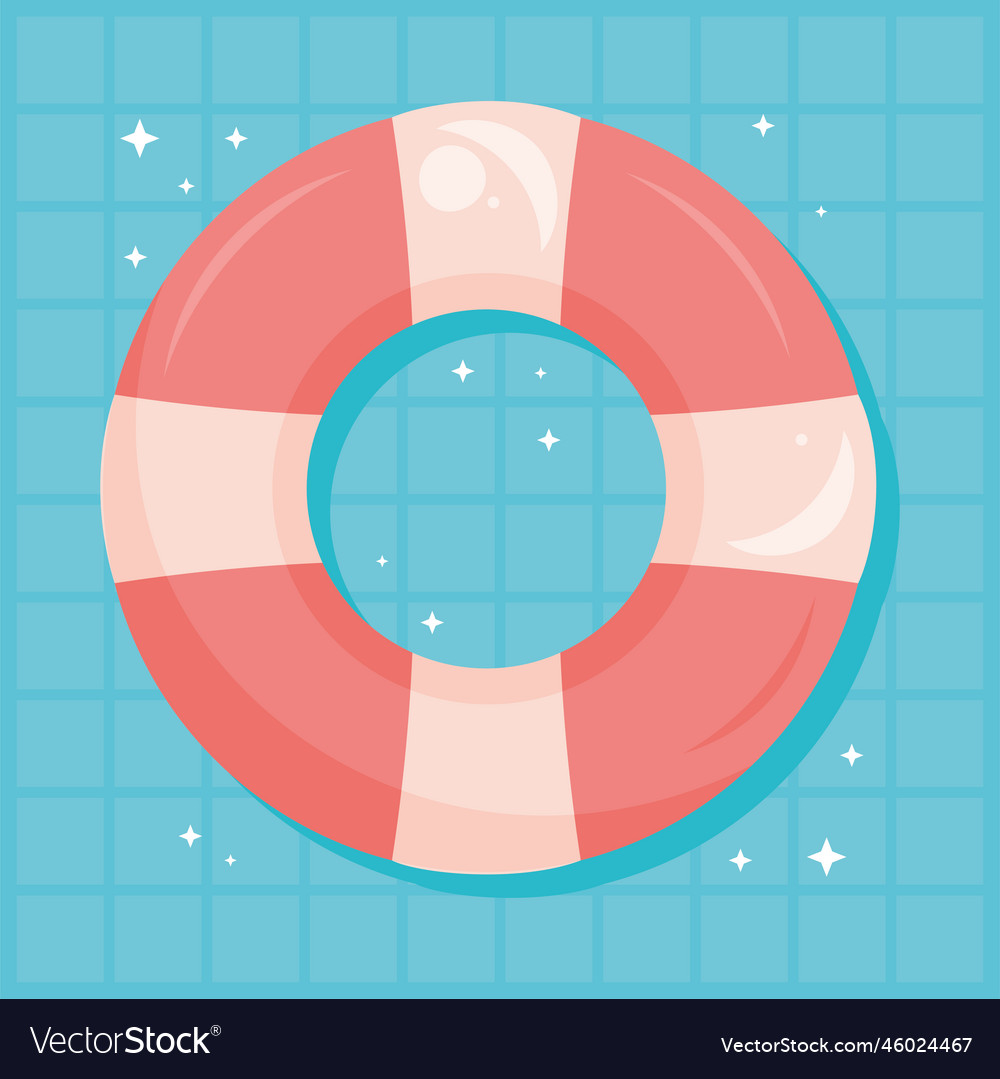 Red lifeguard float accessory Royalty Free Vector Image