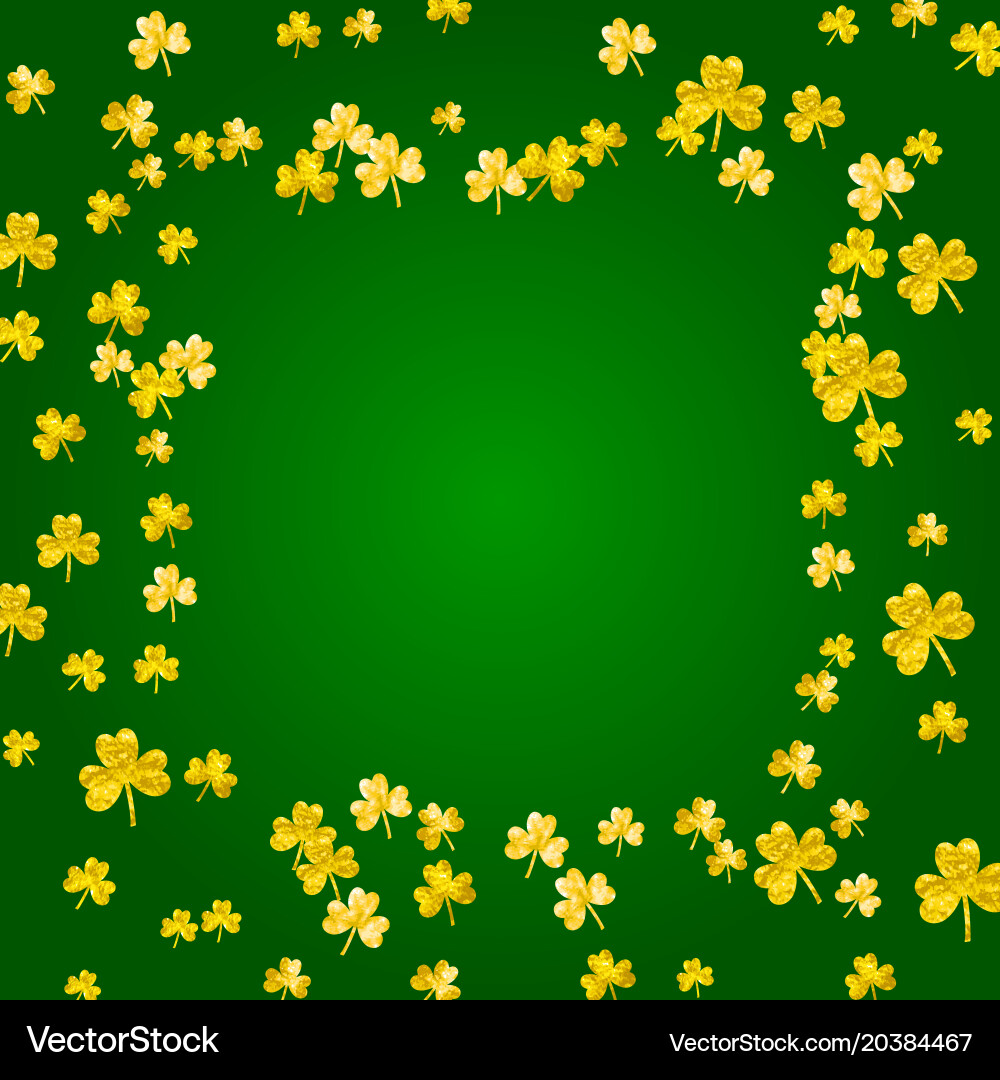Shamrock background for saint patricks day Vector Image