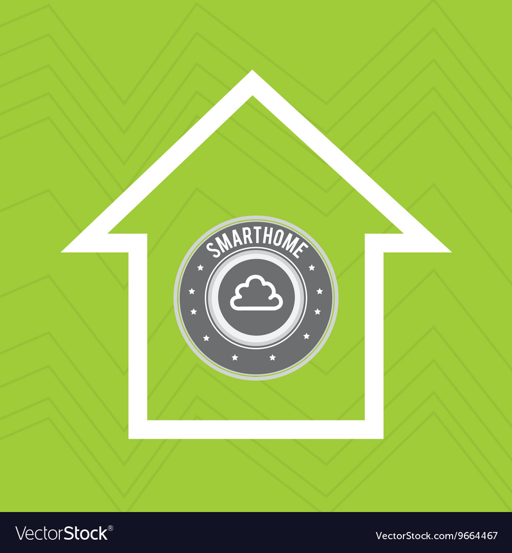 Smart home with cloud computing isolated icon Vector Image