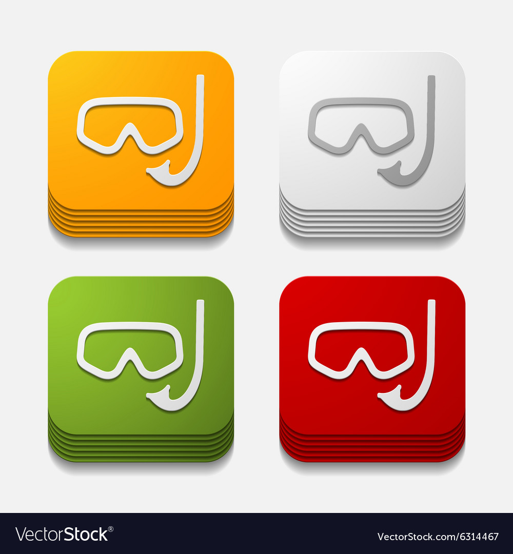 Square button mask Royalty Free Vector Image - VectorStock