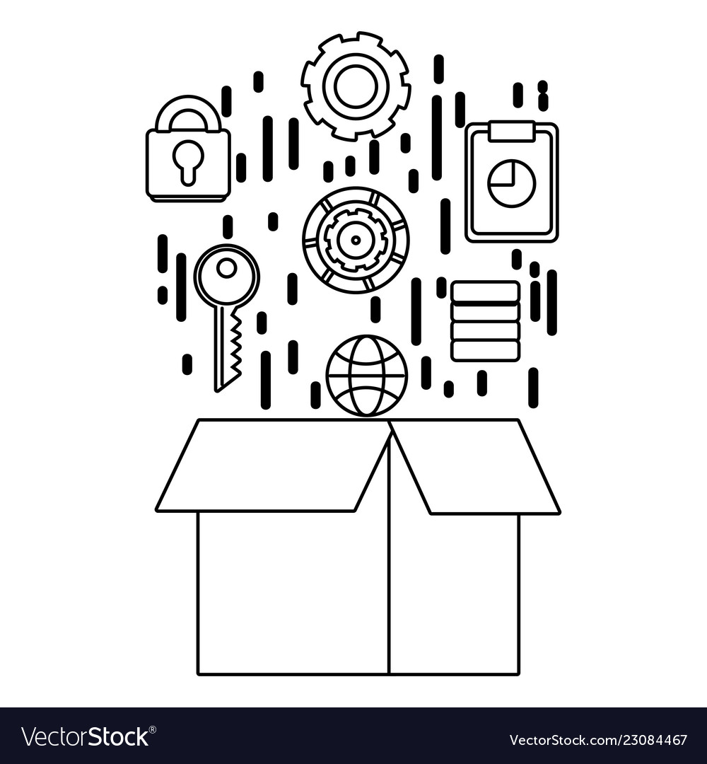 Technology computing support cartoon Royalty Free Vector