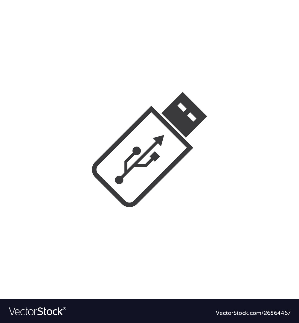 Usb data transfer logo Royalty Free Vector Image
