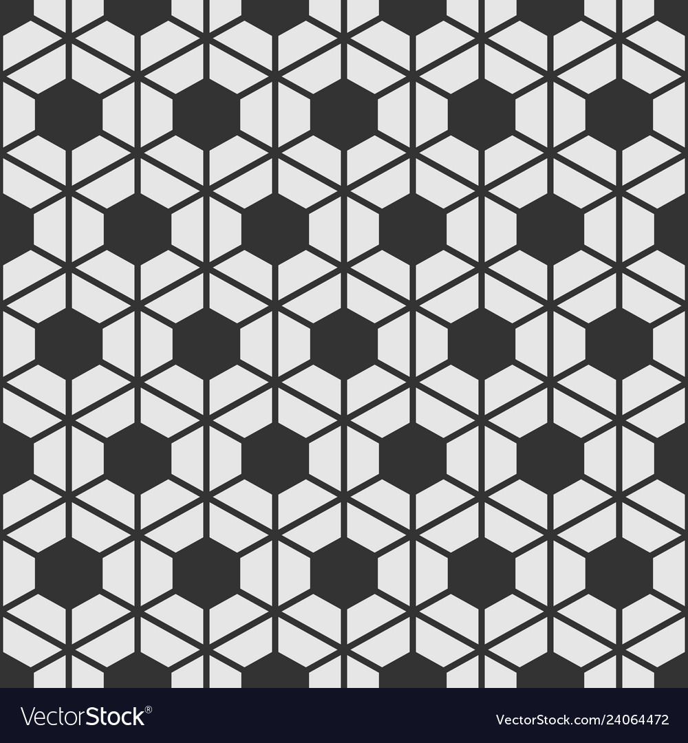 Abstract seamless pattern hexagonal grid Vector Image