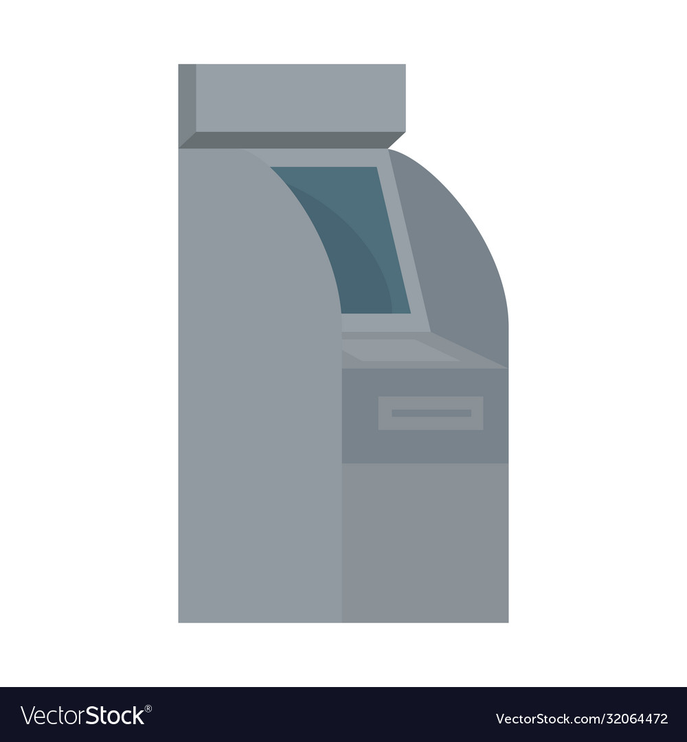 Atm bank cash machine on white background Vector Image