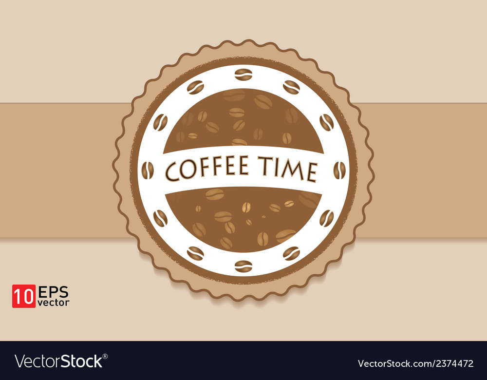 Coffee time Royalty Free Vector Image - VectorStock