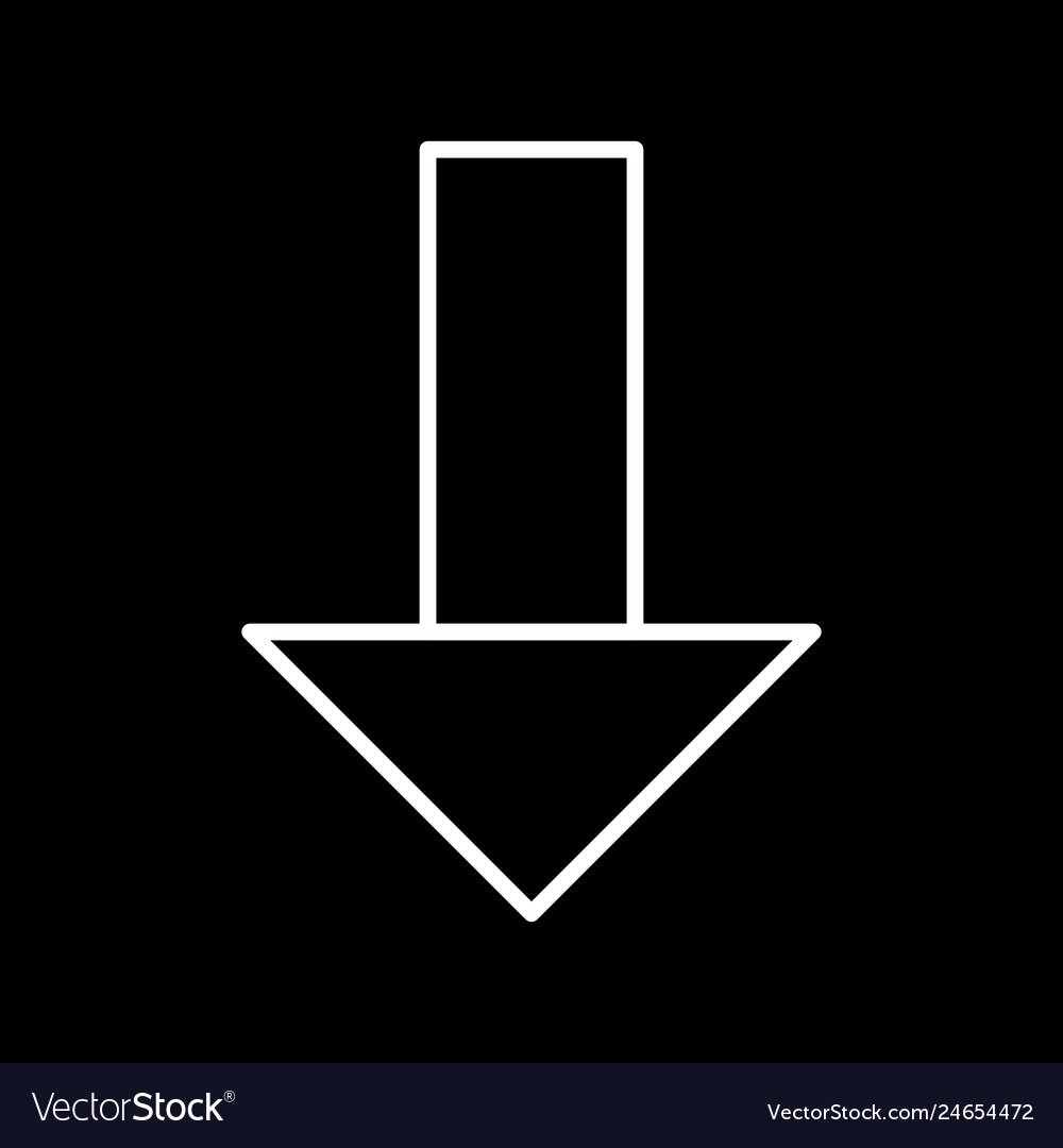 Down arrow icon Royalty Free Vector Image - VectorStock