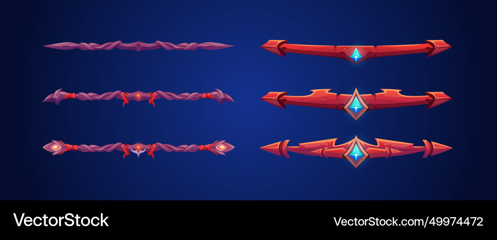 Game rank awards set isolated on background Vector Image