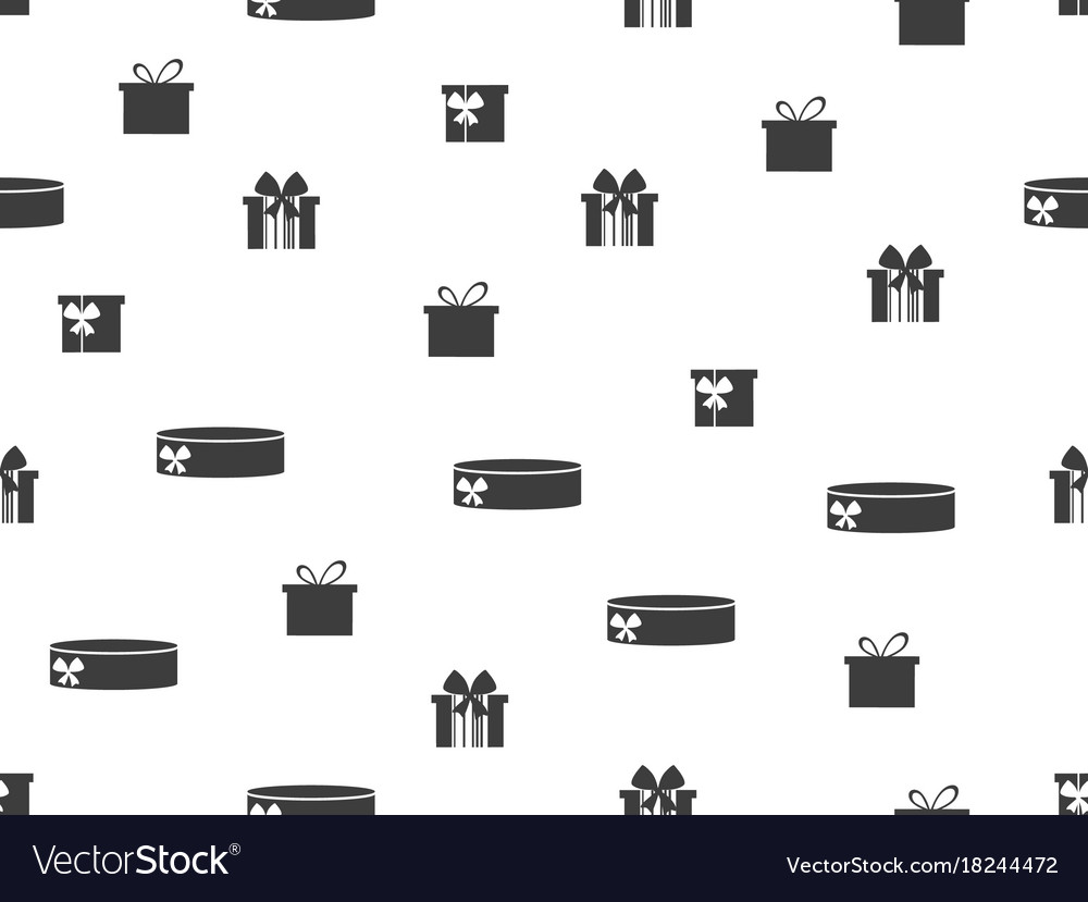 Gift boxes seamless patterns Royalty Free Vector Image