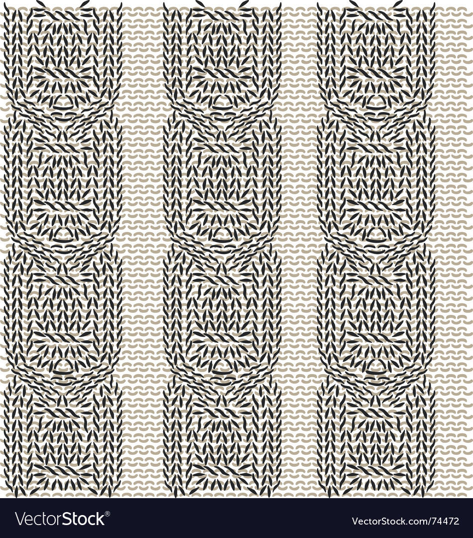 Knitting pattern Royalty Free Vector Image - VectorStock