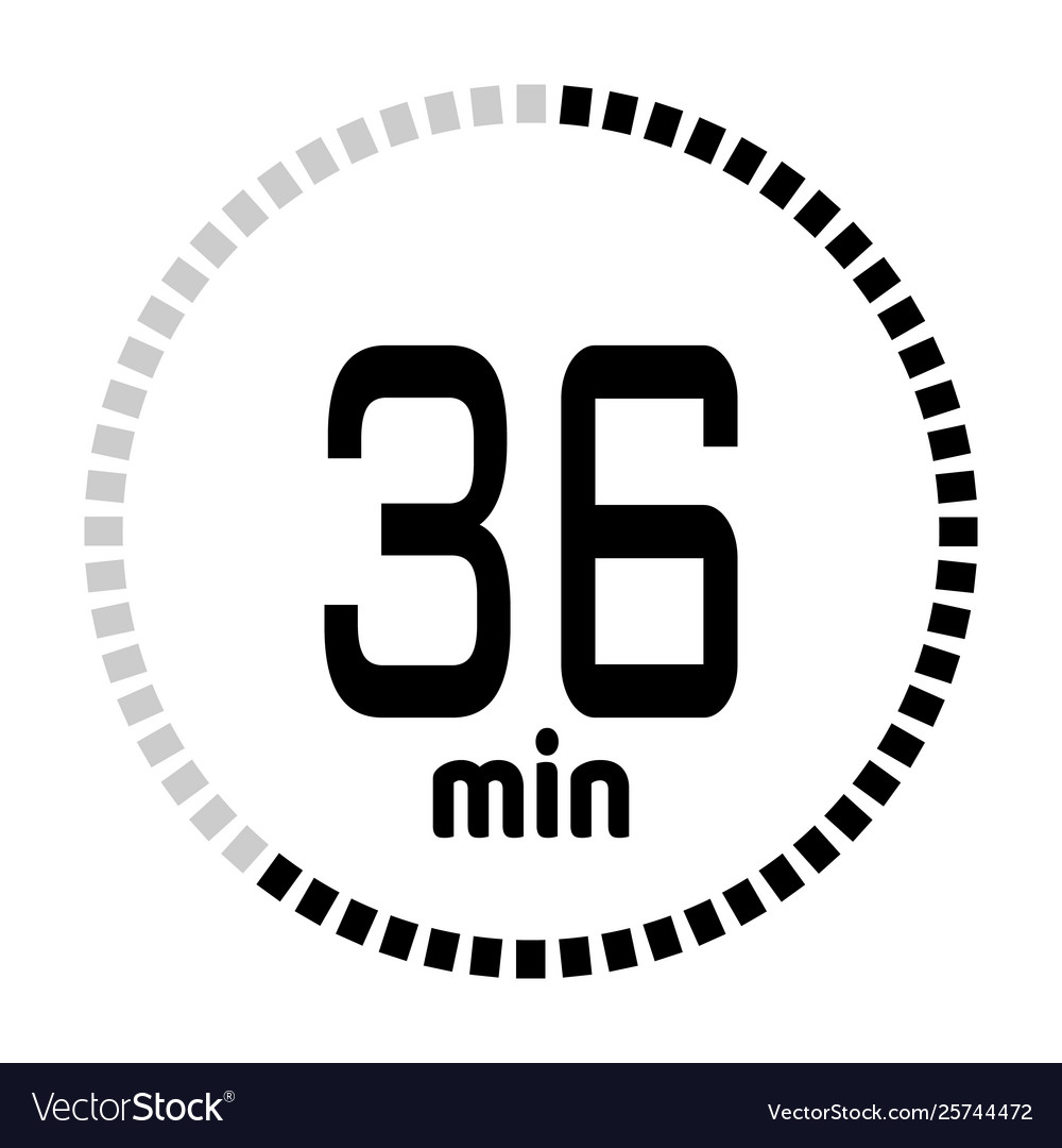 Minutes countdown timer Royalty Free Vector Image