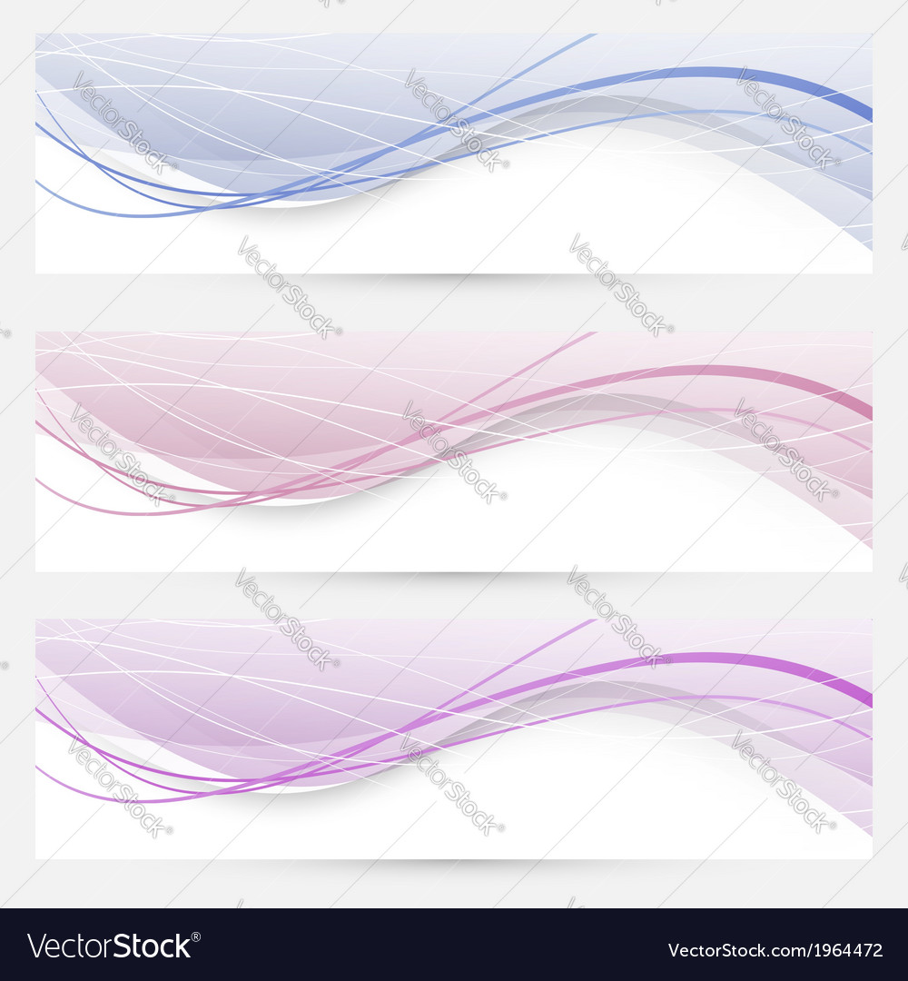 Modern abstract banners or web headers Royalty Free Vector