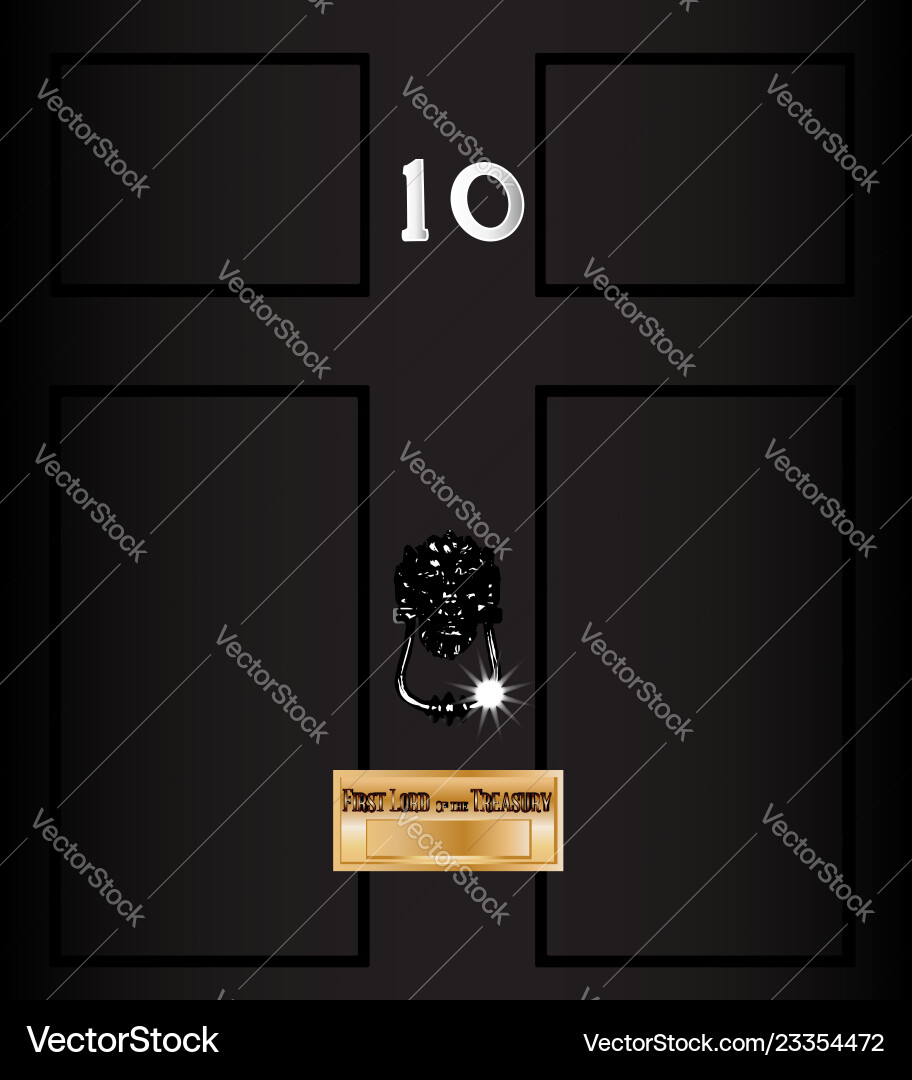 Number ten downing street Royalty Free Vector Image