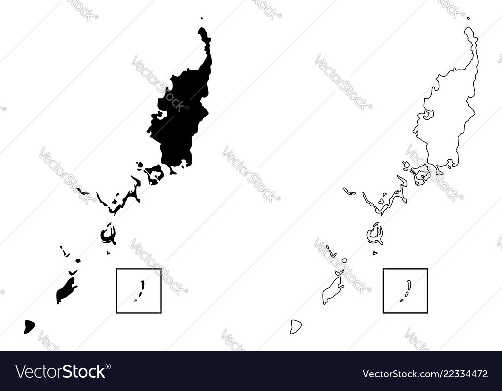 Palau map Royalty Free Vector Image - VectorStock