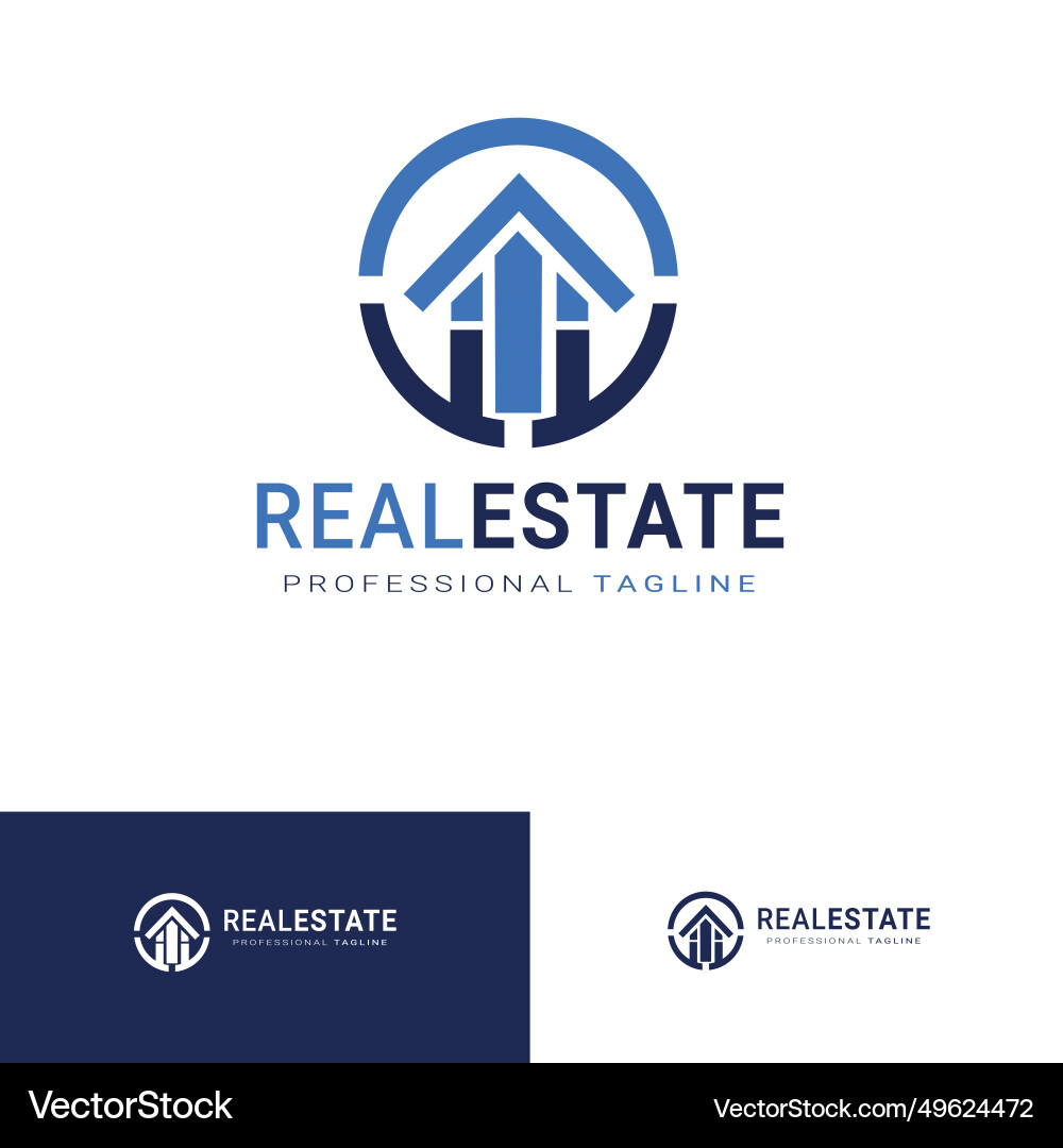 Real estate company logo Royalty Free Vector Image