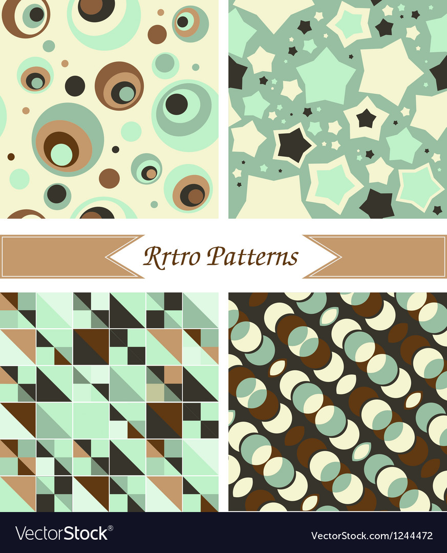 Retro patterns Royalty Free Vector Image - VectorStock