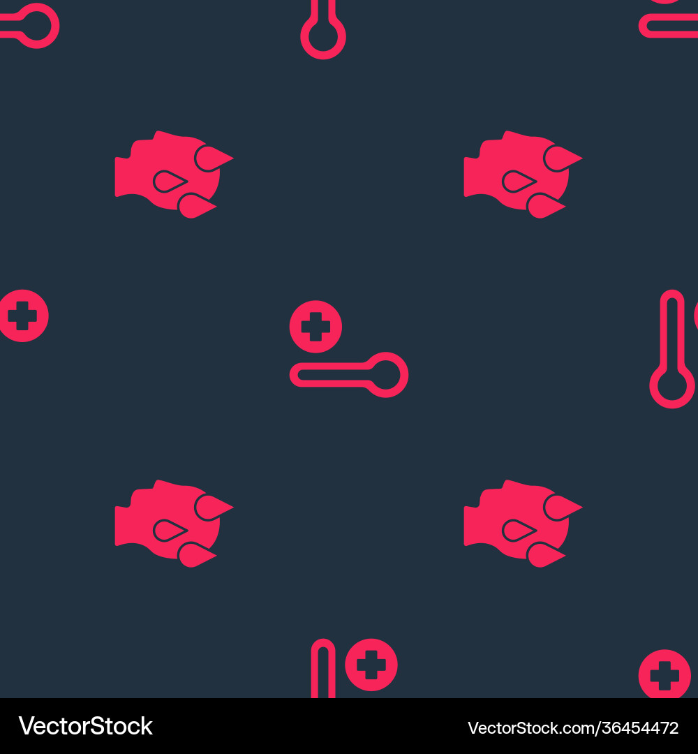 Set high human body temperature and meteorology Vector Image