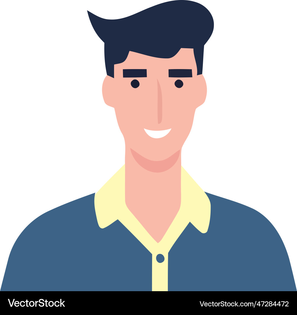Smiling man symbolizes success character Vector Image