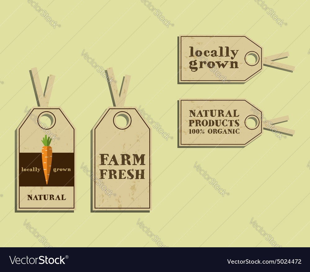 Stylish farm fresh sticker and label template Vector Image