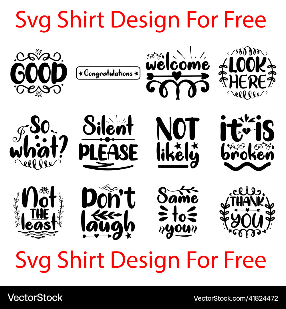Svg design for free simple shirt Royalty Free Vector Image