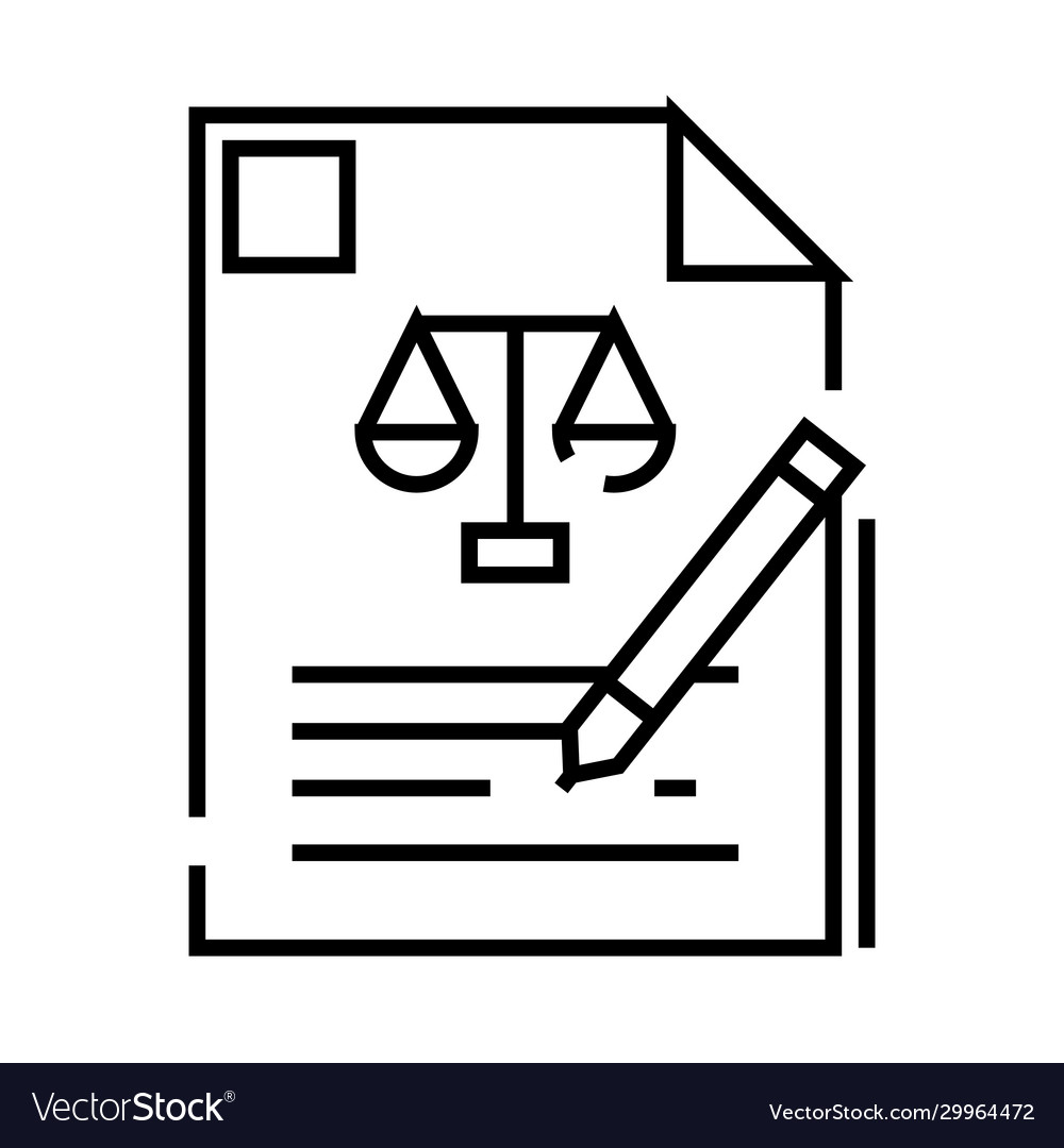 Written Testimony Line Icon Concept Sign Outline Vector Image written-testimony-line-icon-concept-sign-outline-vector-image