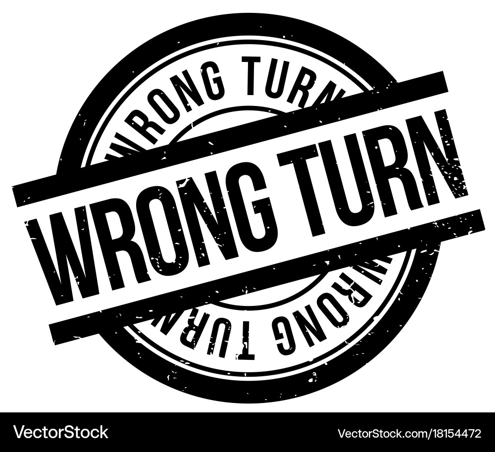 Wrong turn rubber stamp Royalty Free Vector Image