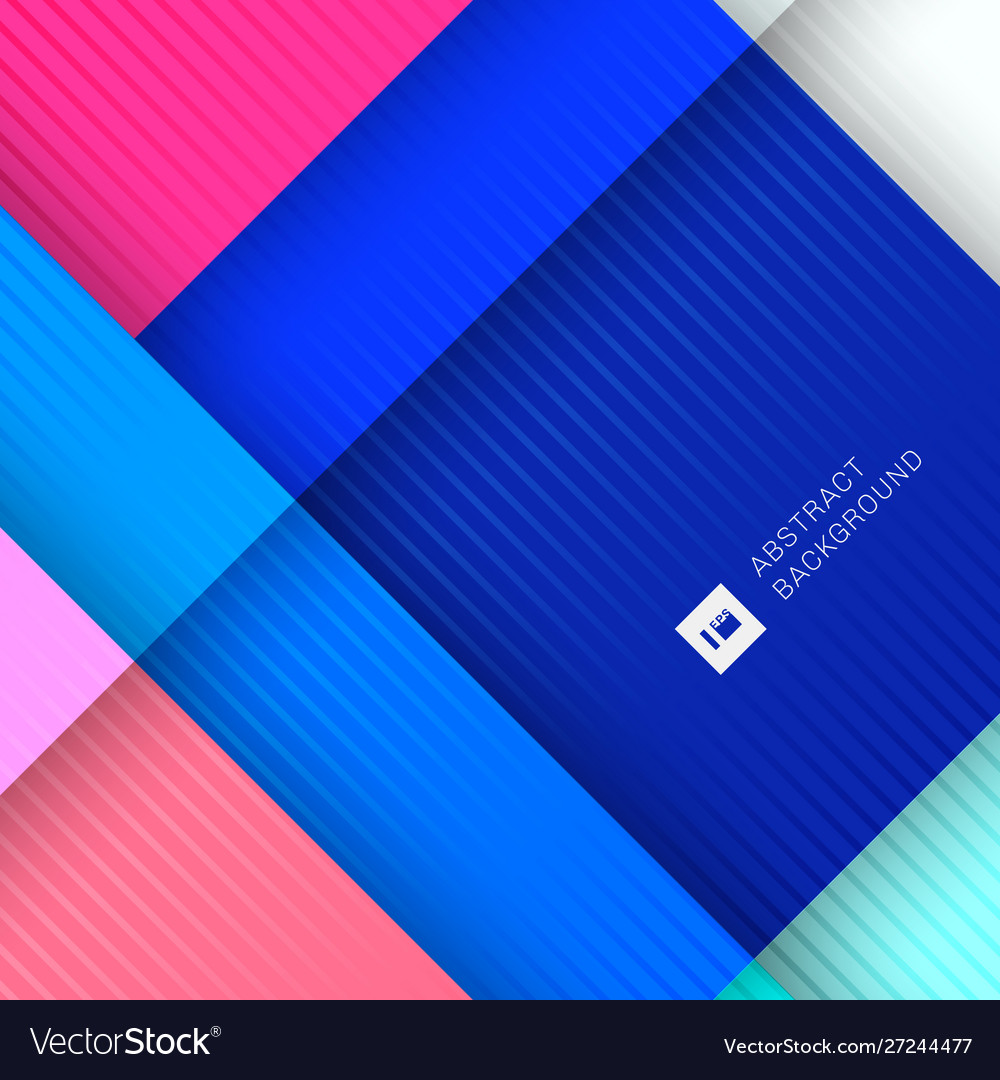 Abstract colorful geometric shape overlapping 3d Vector Image
