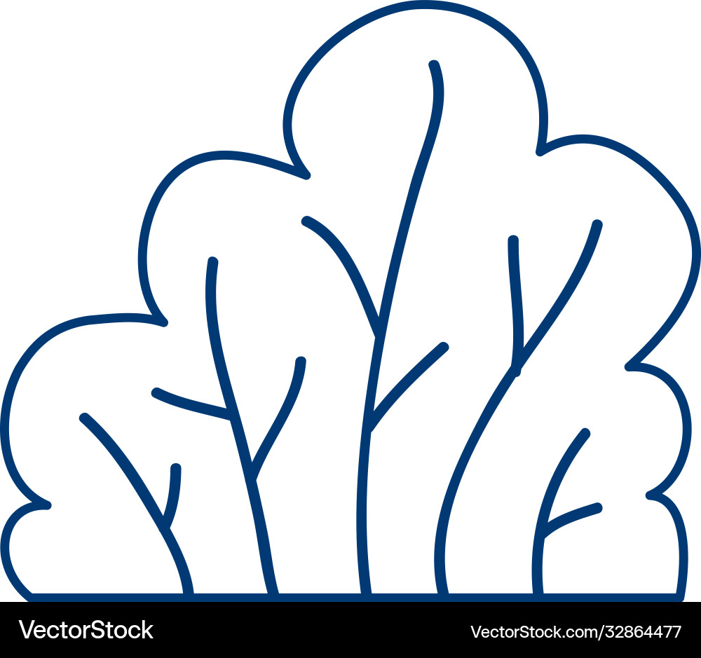Bush plant ecology nature icon Royalty Free Vector Image