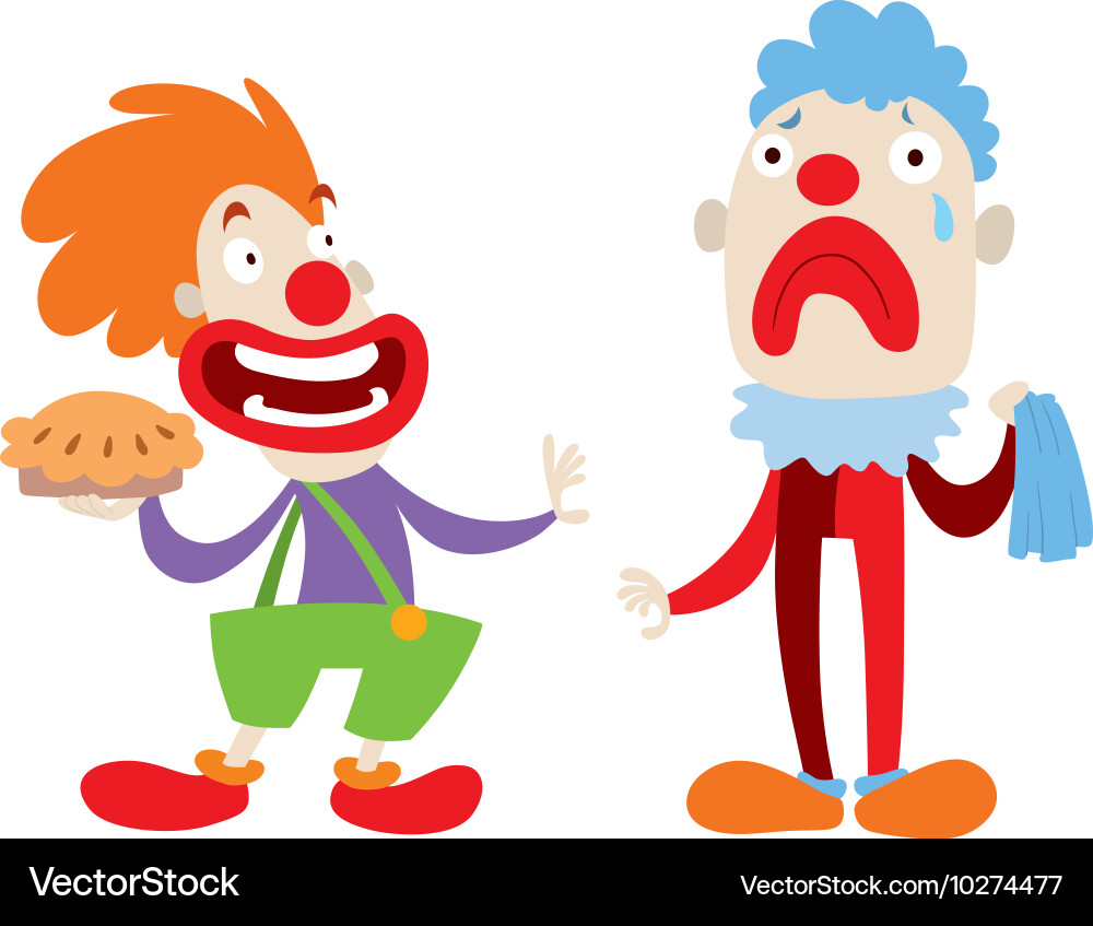 Clown character cartoon Royalty Free Vector Image