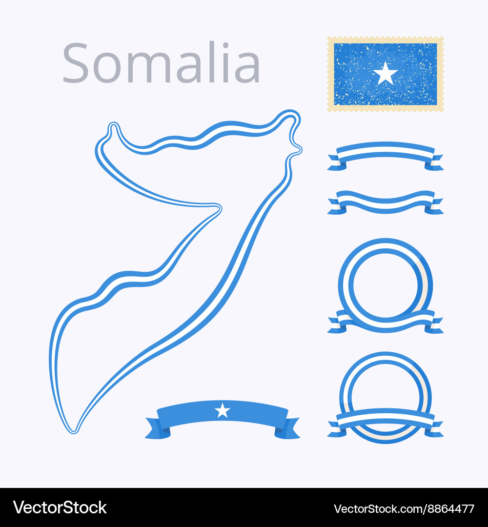 Colors of somalia Royalty Free Vector Image - VectorStock
