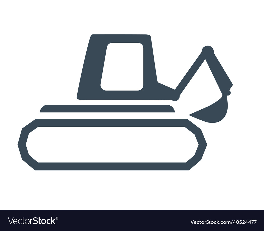 Construction digger concept design Royalty Free Vector Image