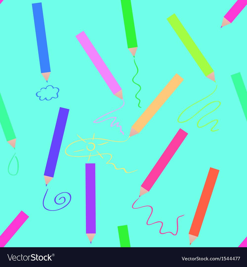 Crayons seamless Royalty Free Vector Image - VectorStock