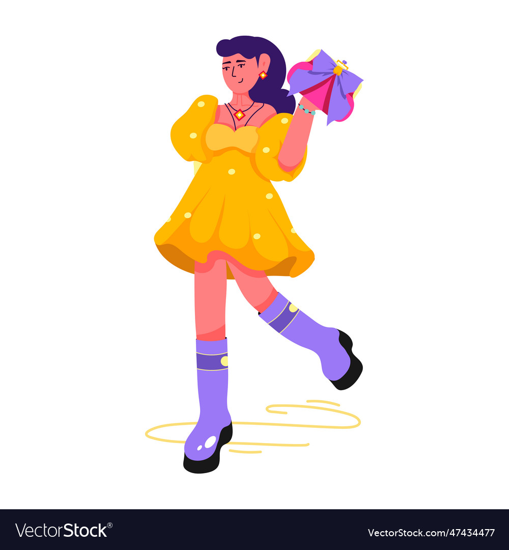 Fashion Pose Royalty Free Vector Image Vectorstock