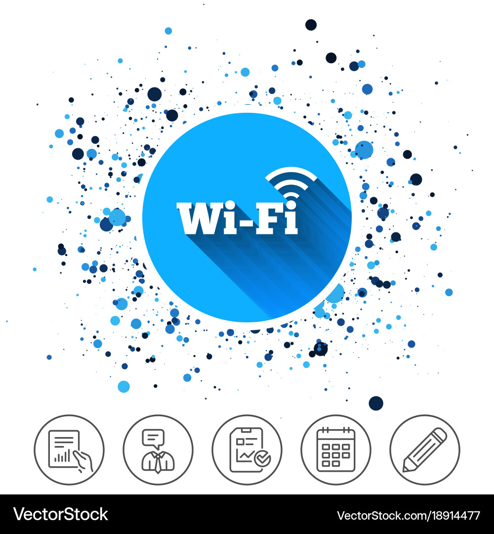 Free wifi sign symbol wireless network Royalty Free Vector
