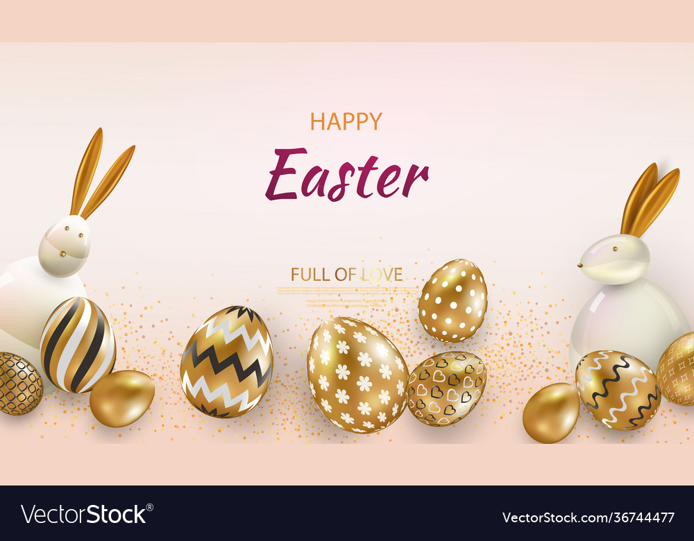 Happy easter festive background design Royalty Free Vector