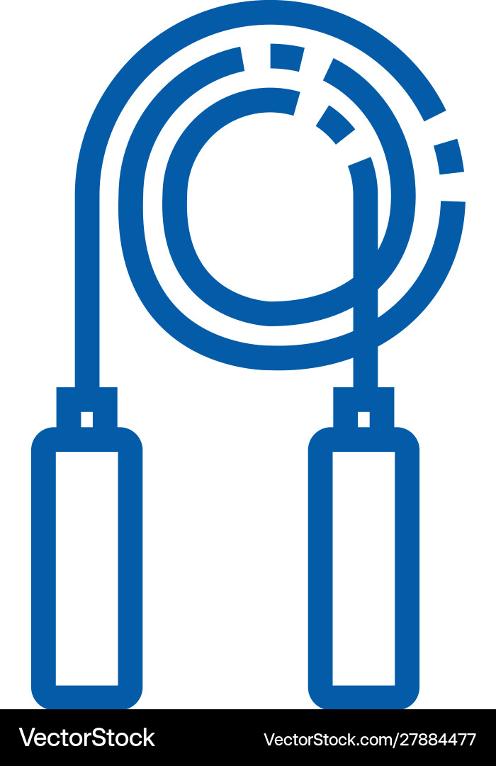 Isolated gym jumping rope line design Royalty Free Vector