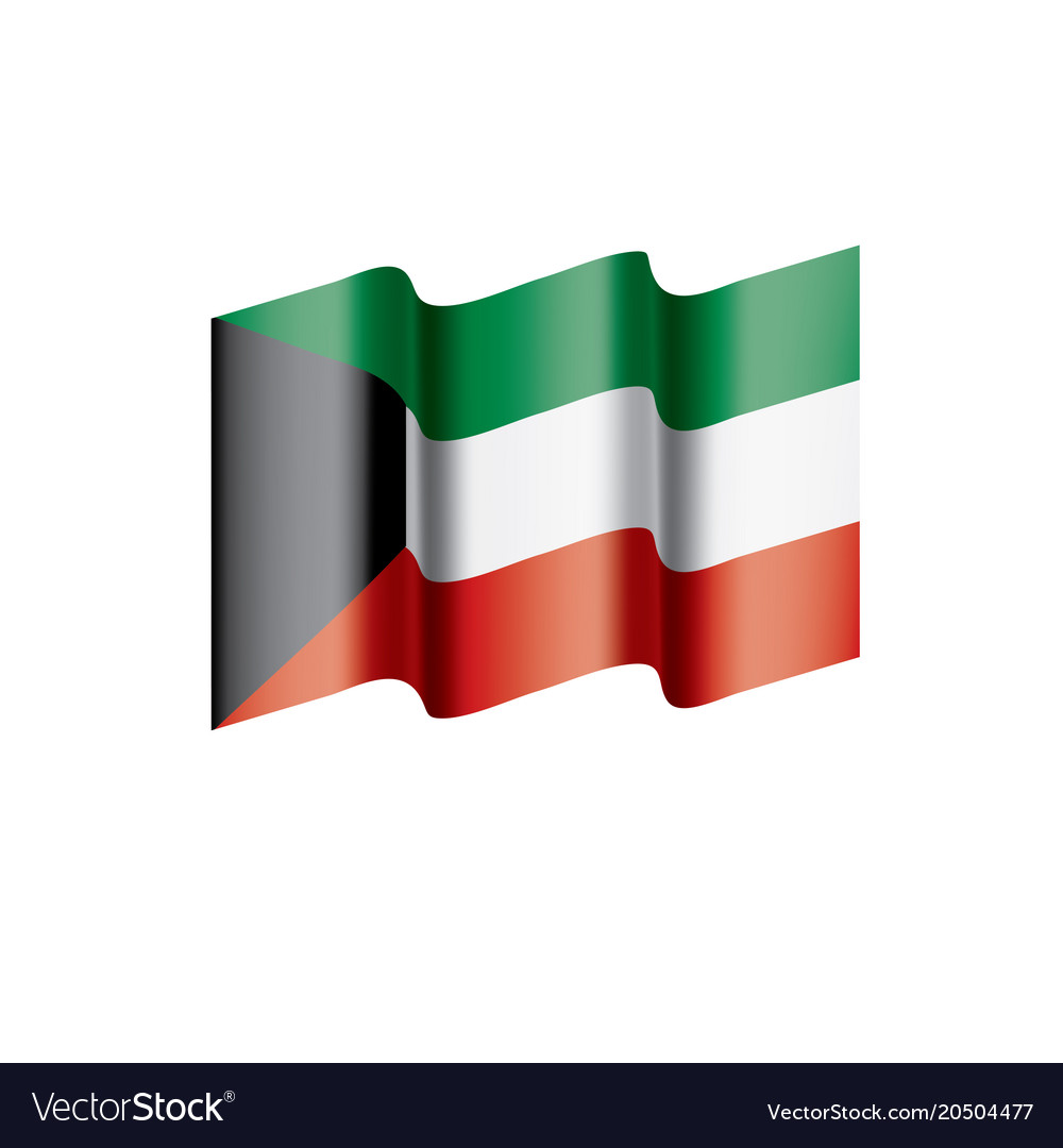 Kuwait flag Royalty Free Vector Image - VectorStock