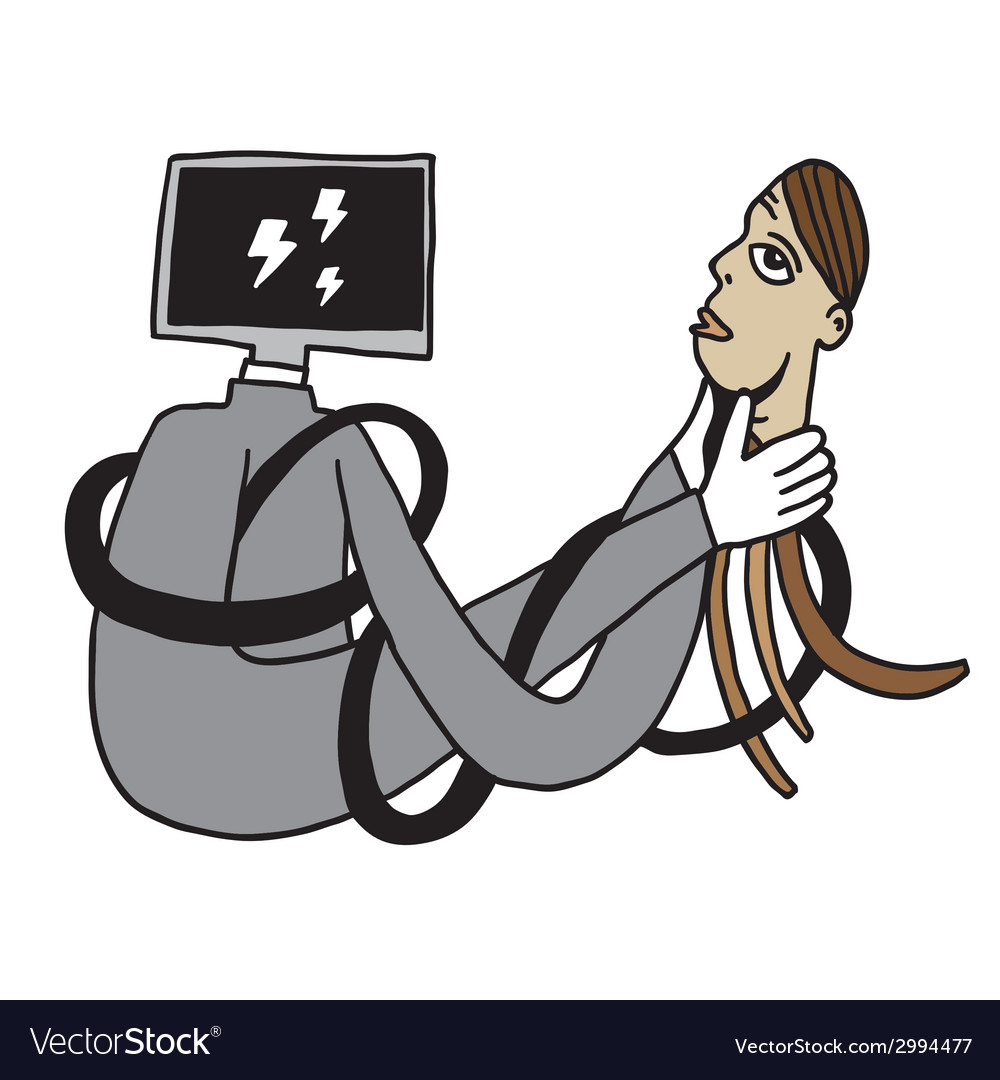 Man with no head programmer Royalty Free Vector Image