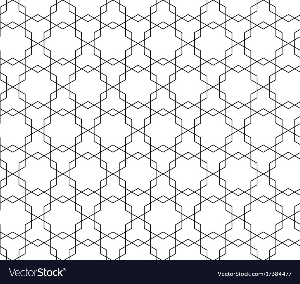 Seamless geometric pattern with editable Vector Image