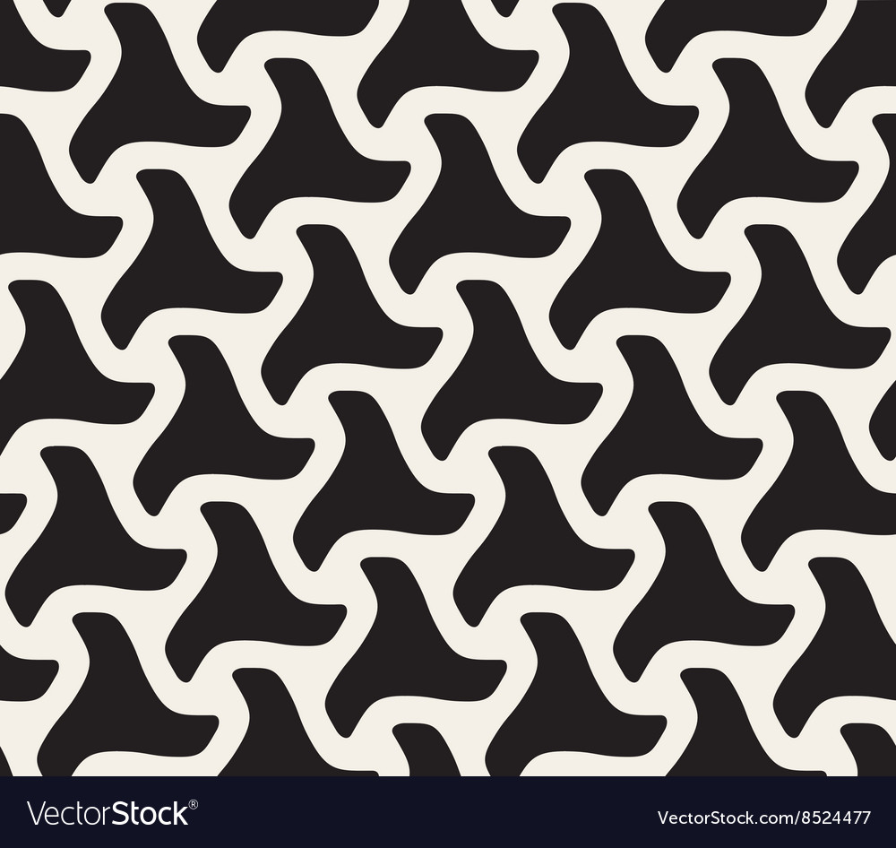 Seamless Rounded Triangle Shape Swirl Line Vector Image Seamless Rounded Triangle Shape Swirl Line Vector Image