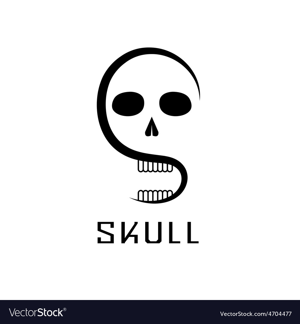 Skull monogram Royalty Free Vector Image - VectorStock