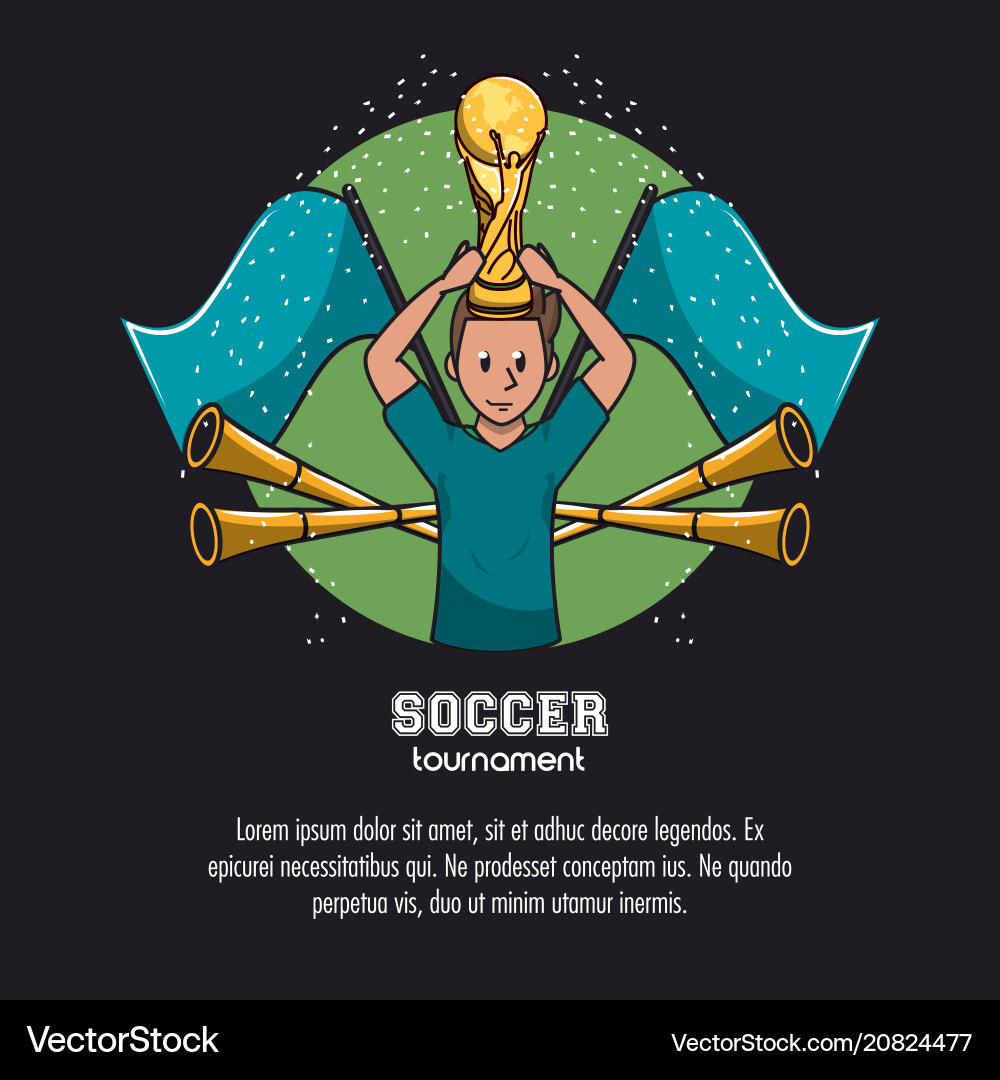 Soccer tournament infographic Royalty Free Vector Image