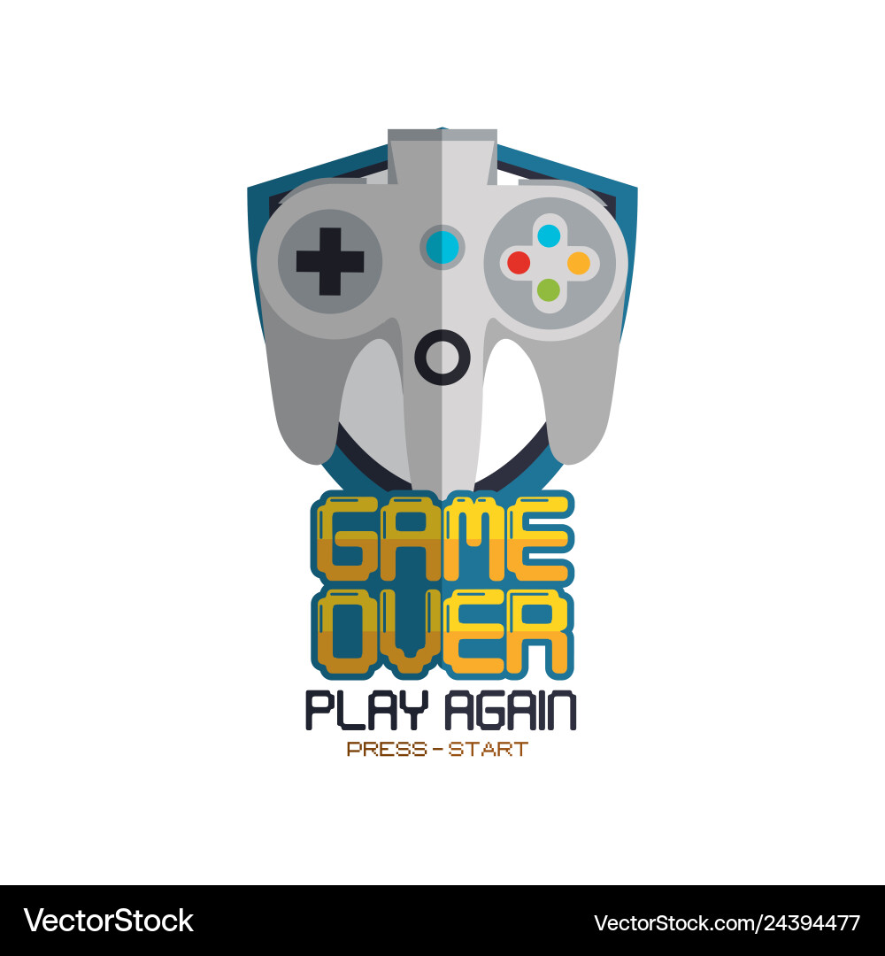 Videogame game over concept Royalty Free Vector Image